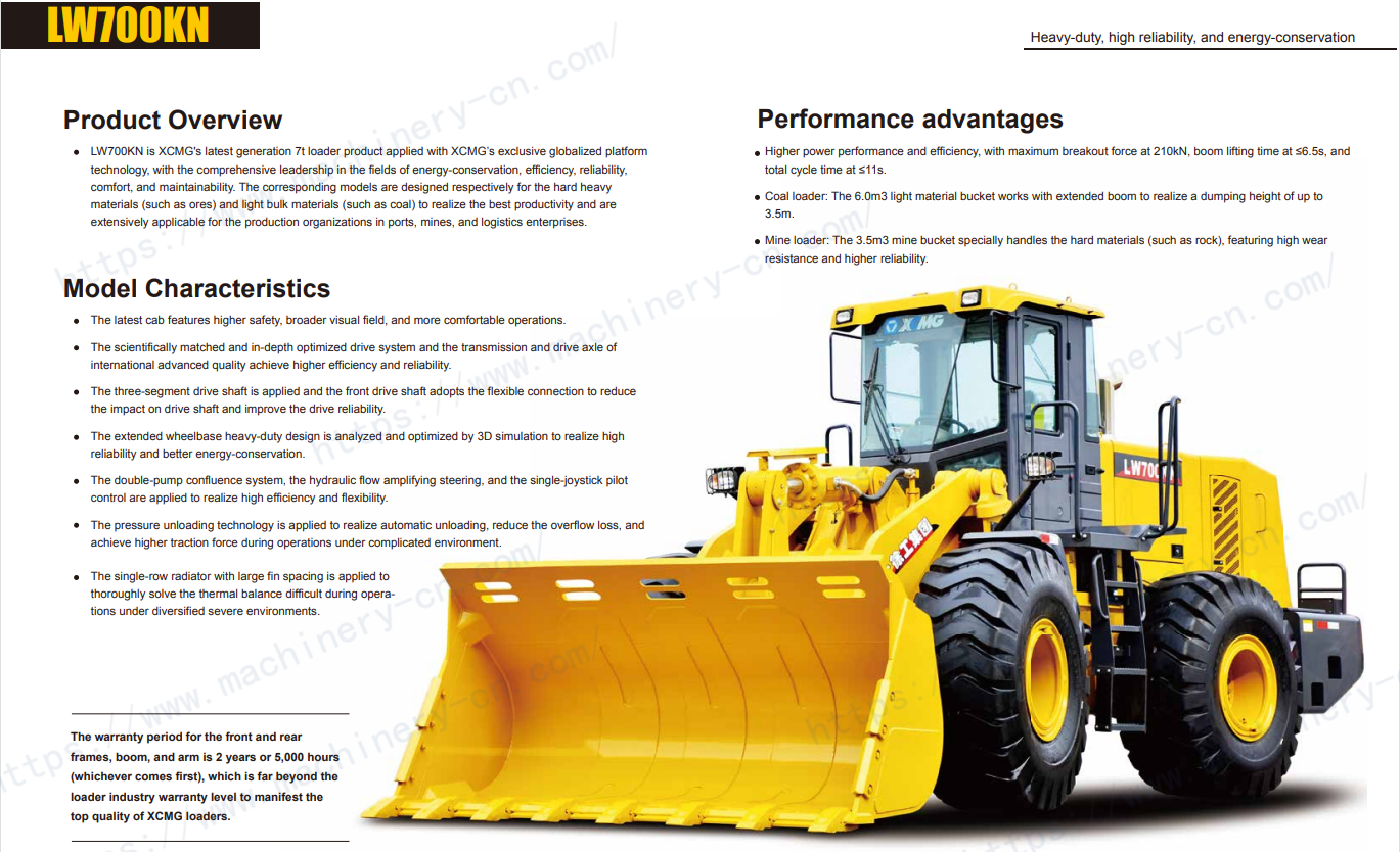 XCMG Wheel Loader-LW700KN
